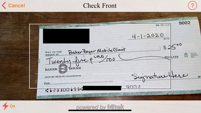 Front And Back Of Check